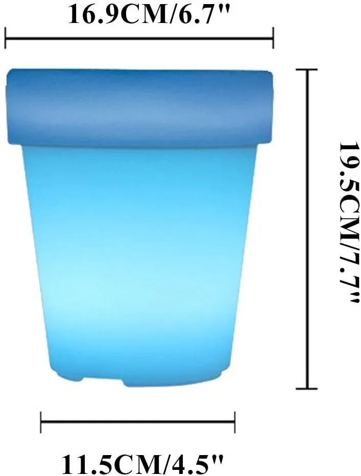 Illuminated Solar Powered LED Light Up Plant Pot | Light Up Wear