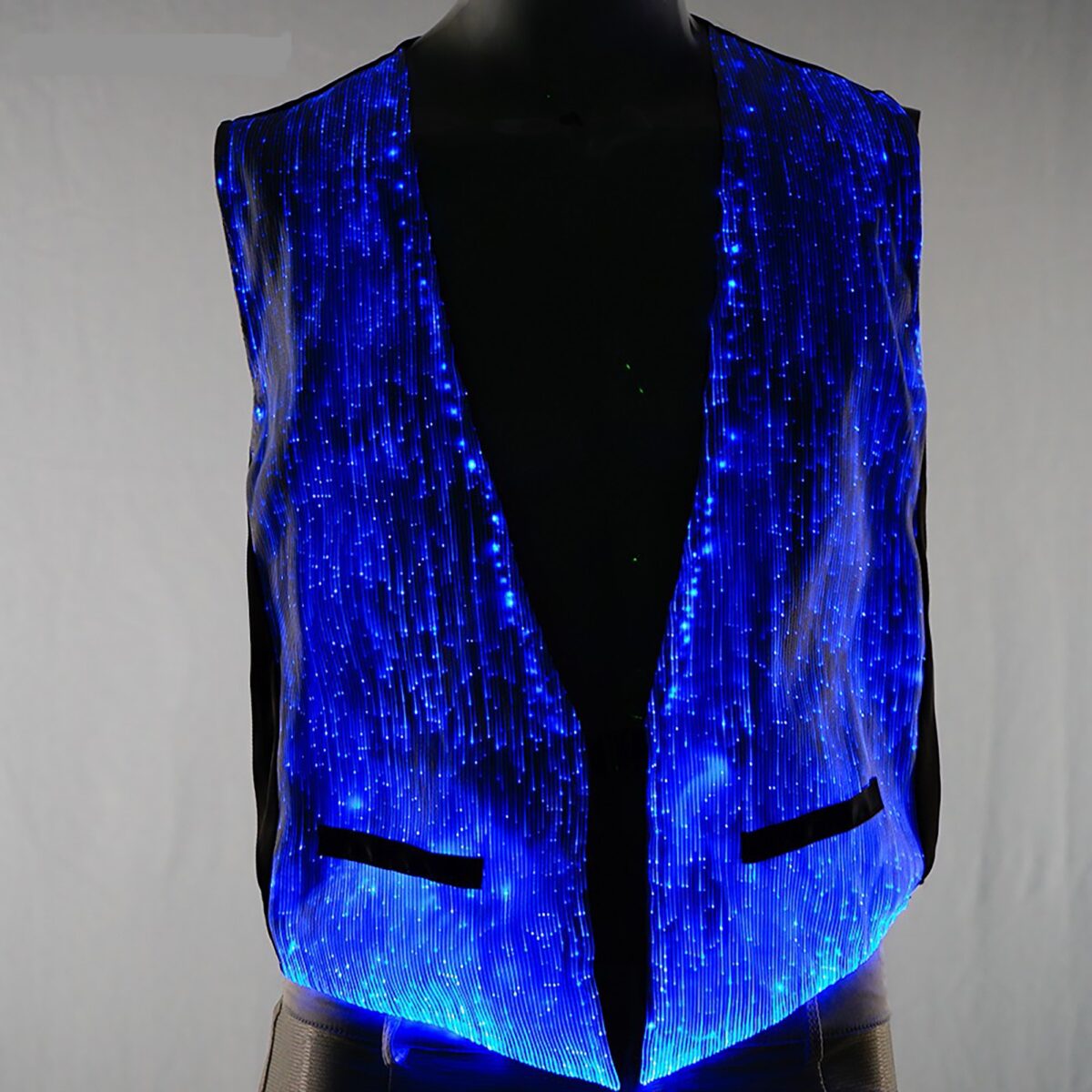 Men's Fiber Optic Luminous LED Light Up Vest | Light Up Wear